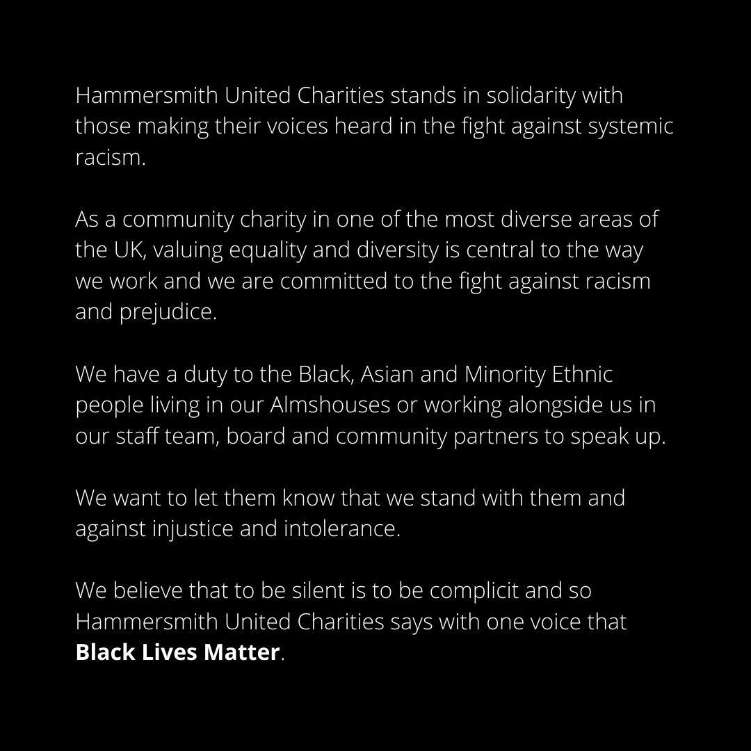 Black Lives Matter - Hammersmith United Charities